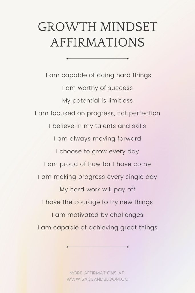 111 Growth Mindset Affirmations for Everyday Success in 2024 - Her ...